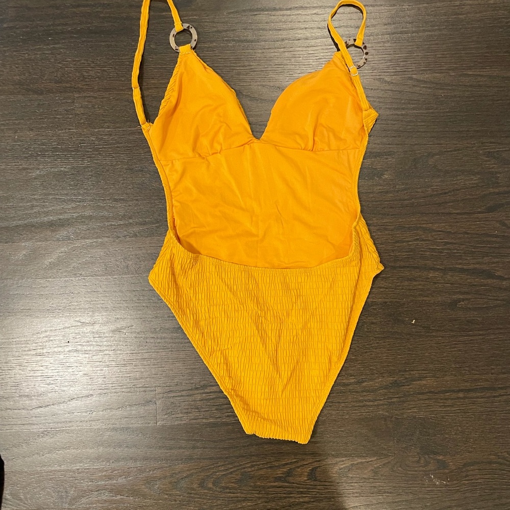 One Piece Open Low Back Bathing Suit - Gem